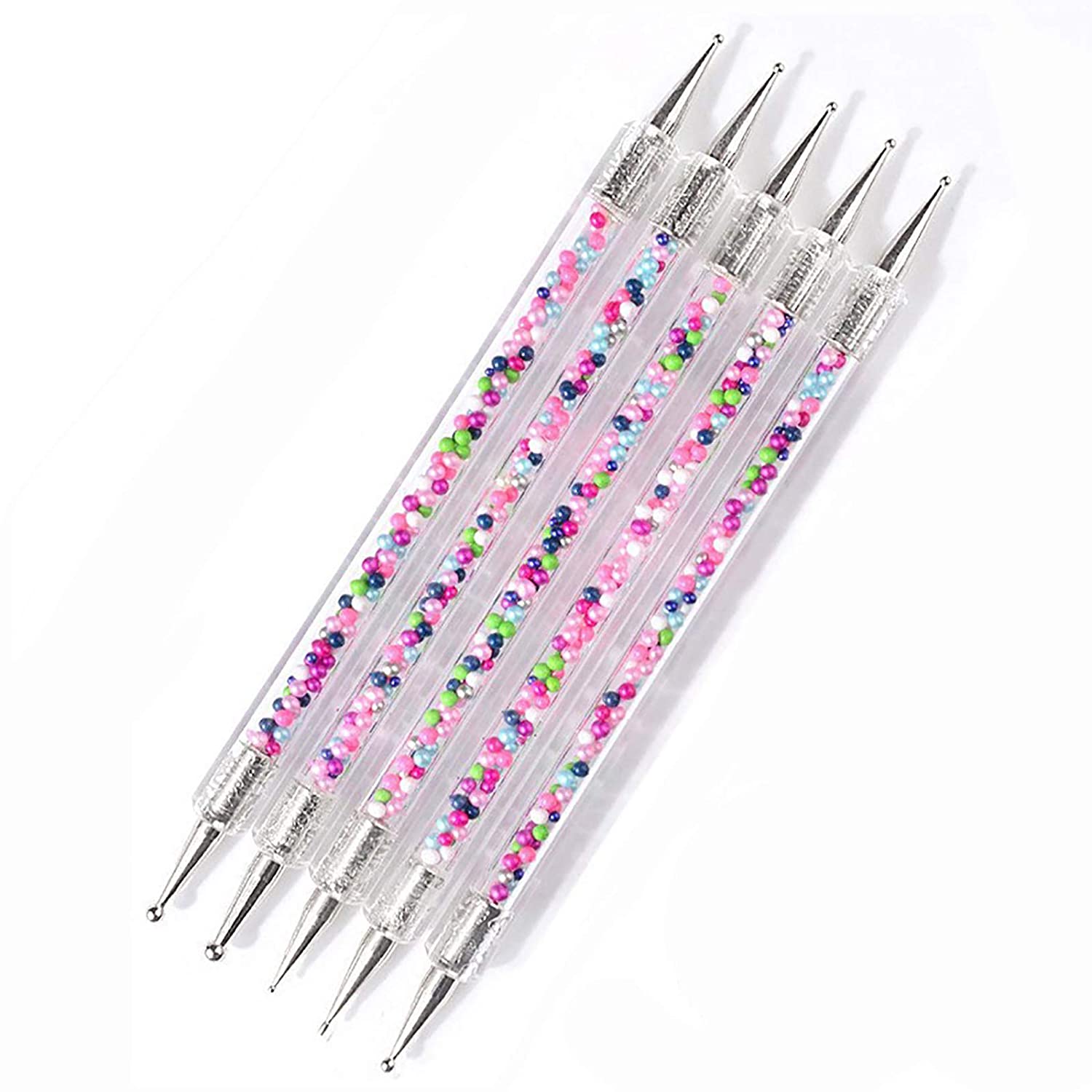 Kalolary 5 Pcs Acrylic UV Gel Nail Art Design Dotting Painting Drawing ...