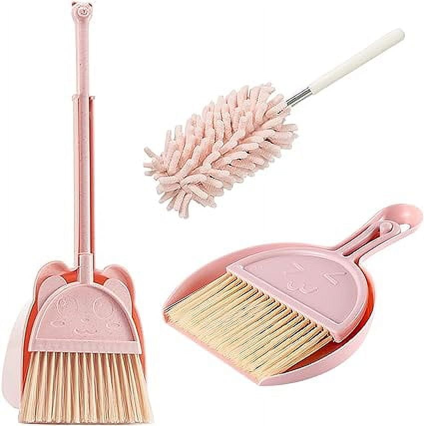 Kalolary 5 Piece Mini Broom and Dustpan Set with Extendable Duster ...