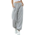 Kalolary Women's Cinch Bottom Sweatpants with Pockets Plain Tracksuit ...