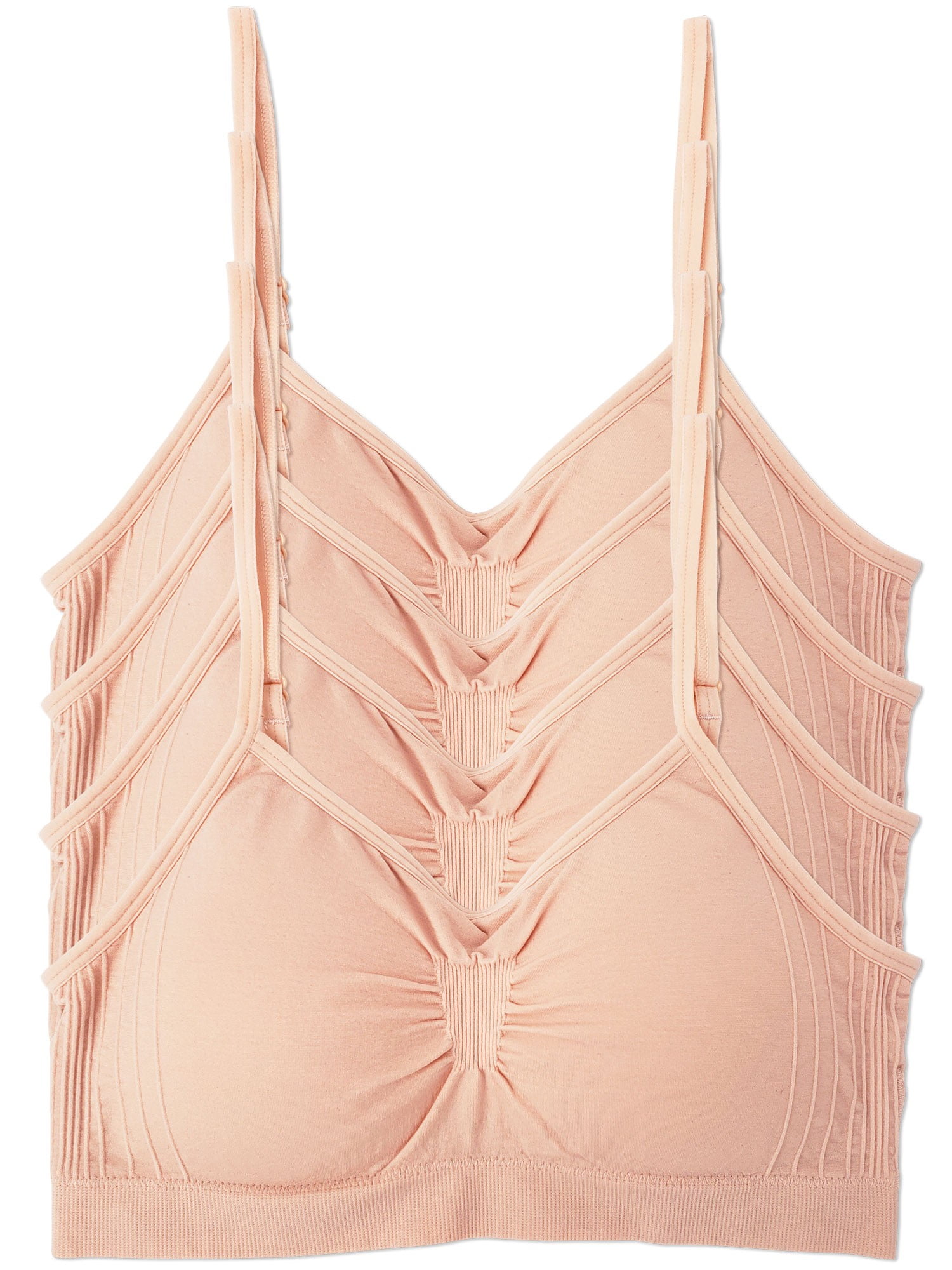 Kalon 4-Pack Women's Comfort Cami Bra Pullover Design Seamless Wire ...