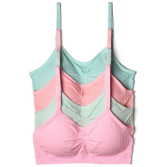 Kalon 4-Pack Women's Comfort Cami Bra Pullover Design Seamless Wire ...