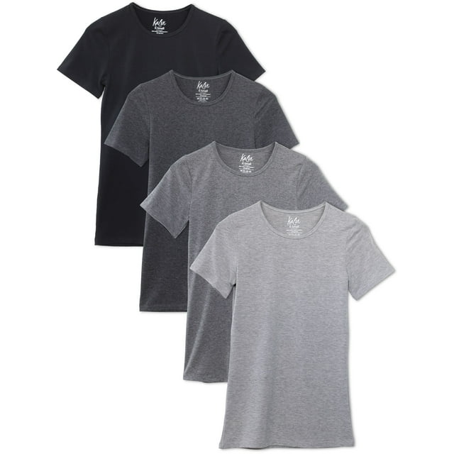 Kalon Women's 4-Pack Crewneck T-Shirt Base Layer - Walmart.com