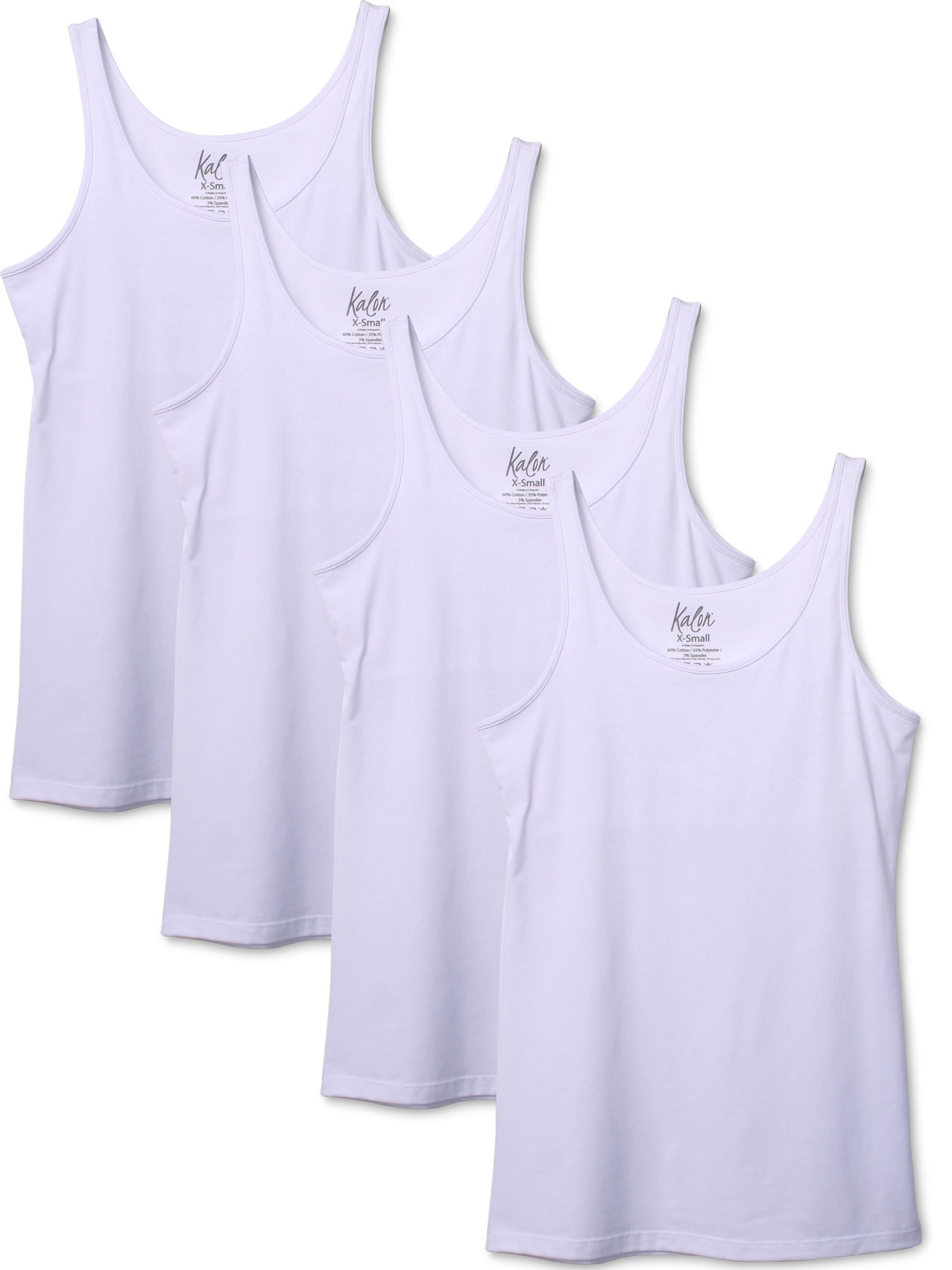 Kalon Women's 4-Pack Modern Shelf Bra Cami Base Layer - Walmart.com