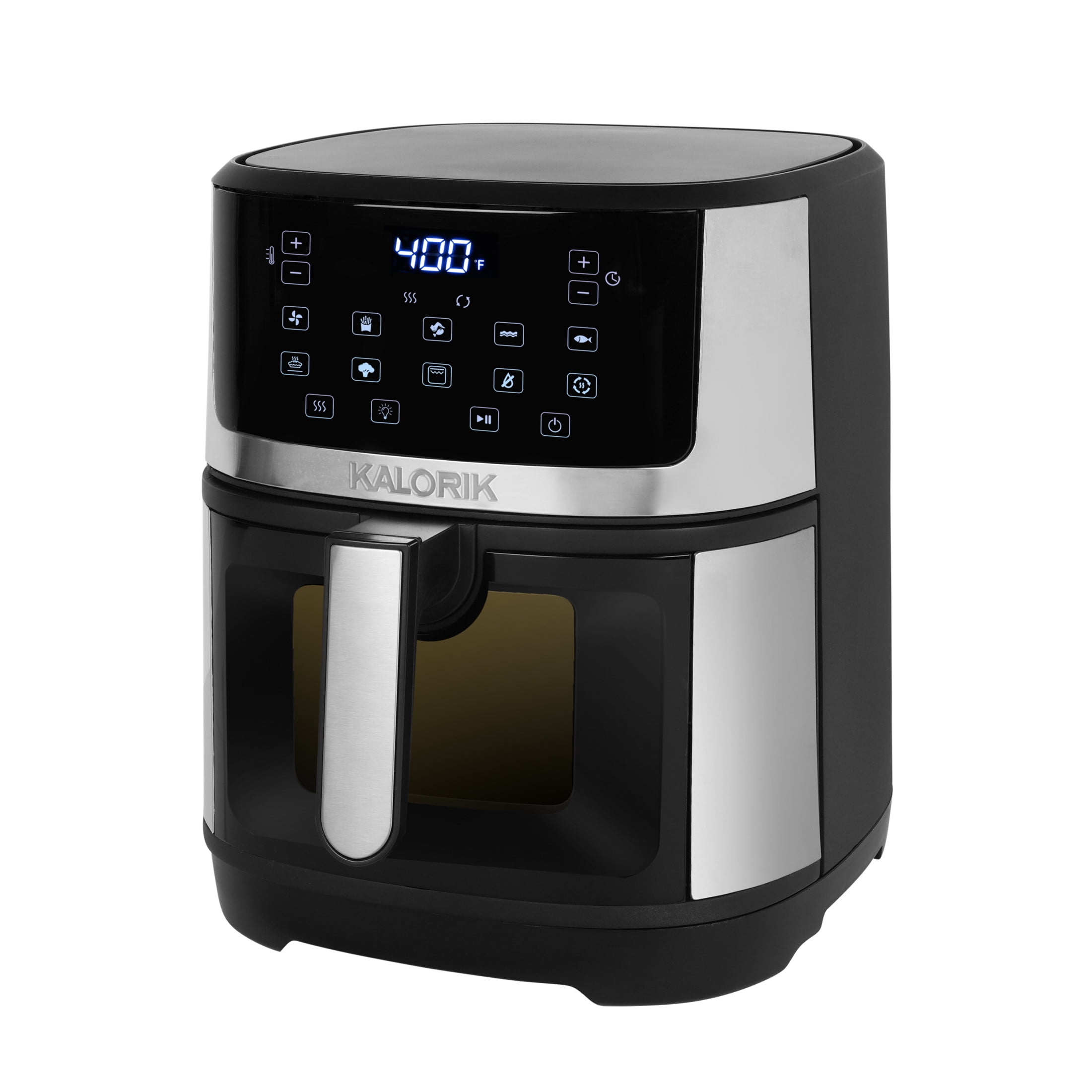 Kalorik 7-Quart Touchscreen Air Fryer with Window, in Stainless Steel ...