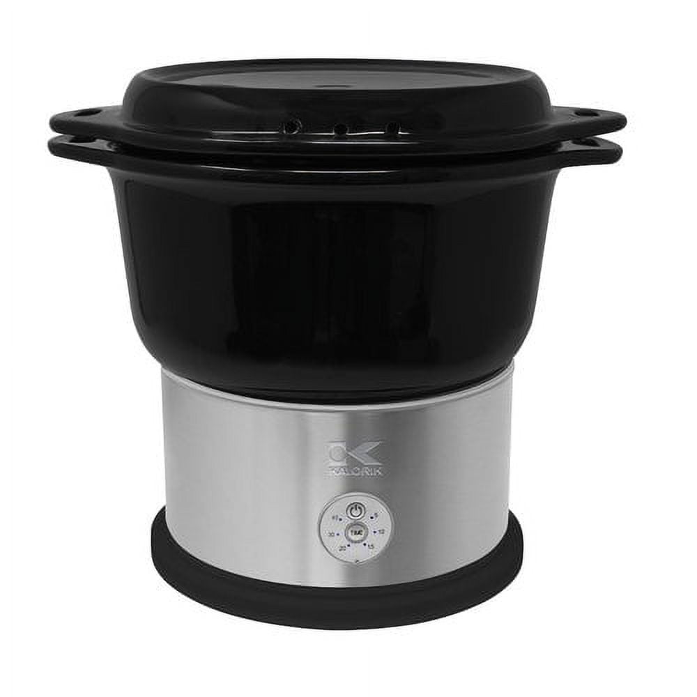 Kalorik Black Ceramic Steamer with Steaming Rack - Walmart.com