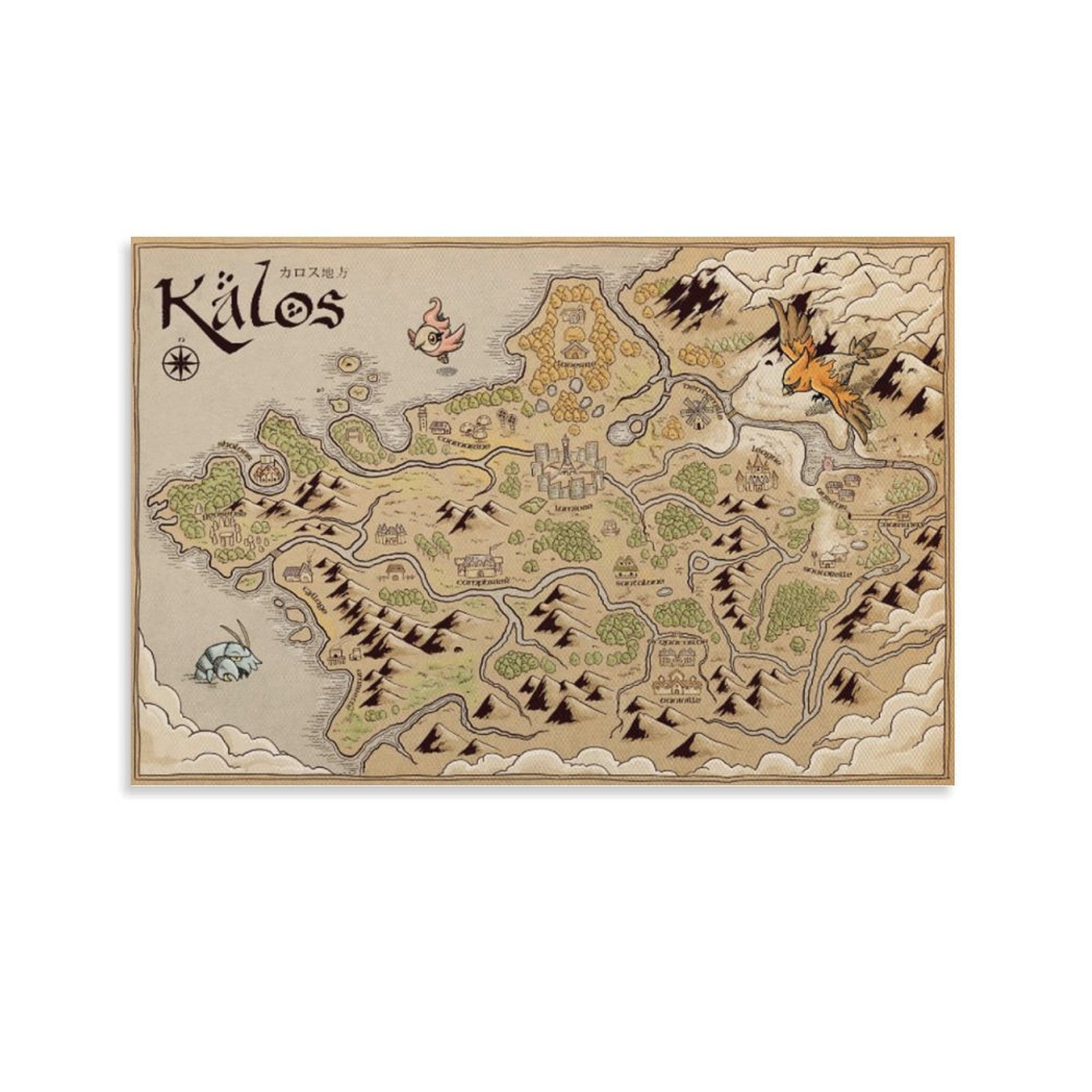 Kalos Map Canvas Art Poster And Wall Art Picture Print Modern Family ...
