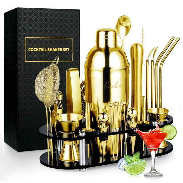 Kalrin Bartender Kit, 25-Piece Cocktail Shaker Set Stainless Steel Bar ...