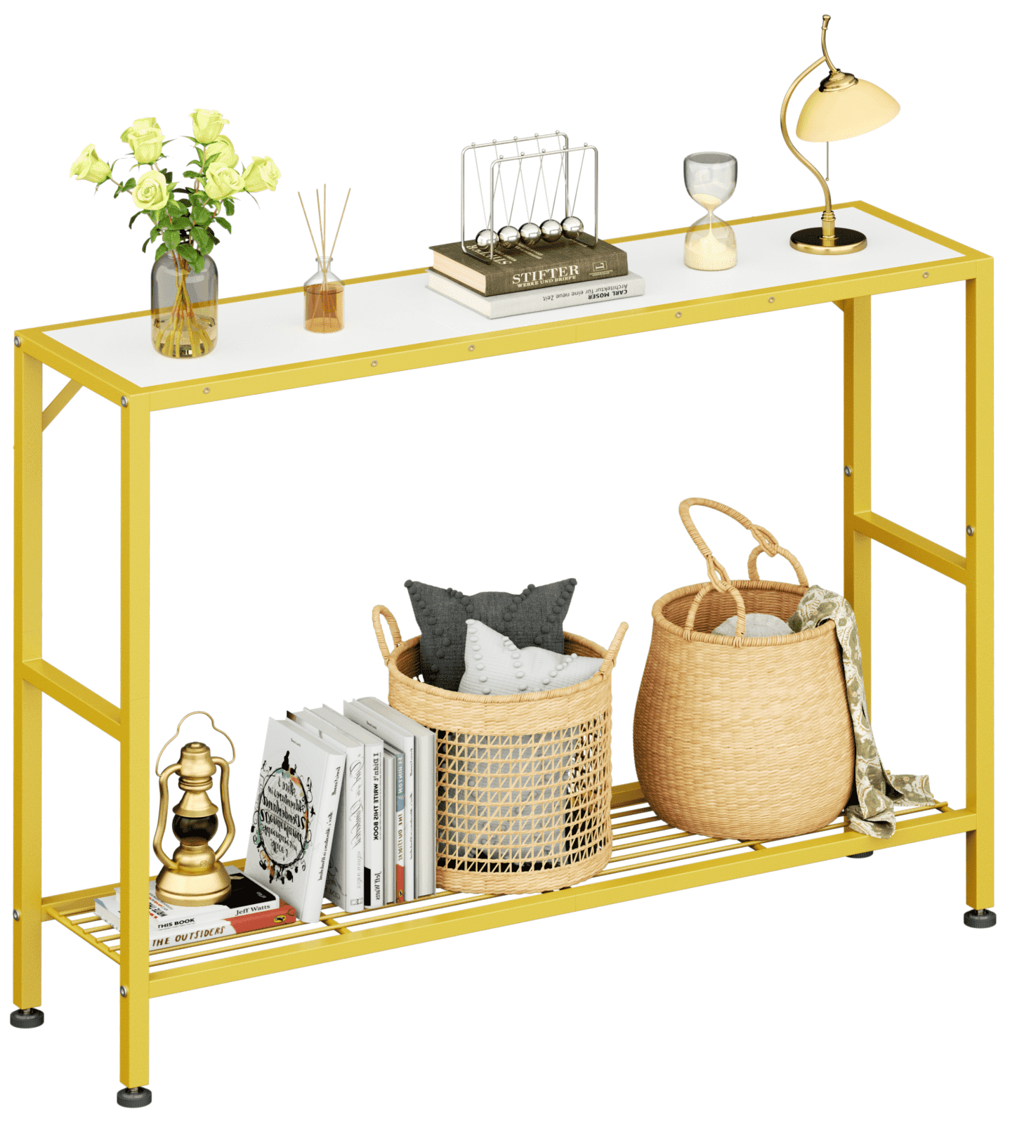 "Kalrin Modern Entrance Metal Entryway Console Table, 11.22"" with ...