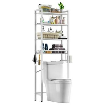 Inval America 3-Shelf Resin Bathroom Over-the-Toilet Shelving Unit in ...