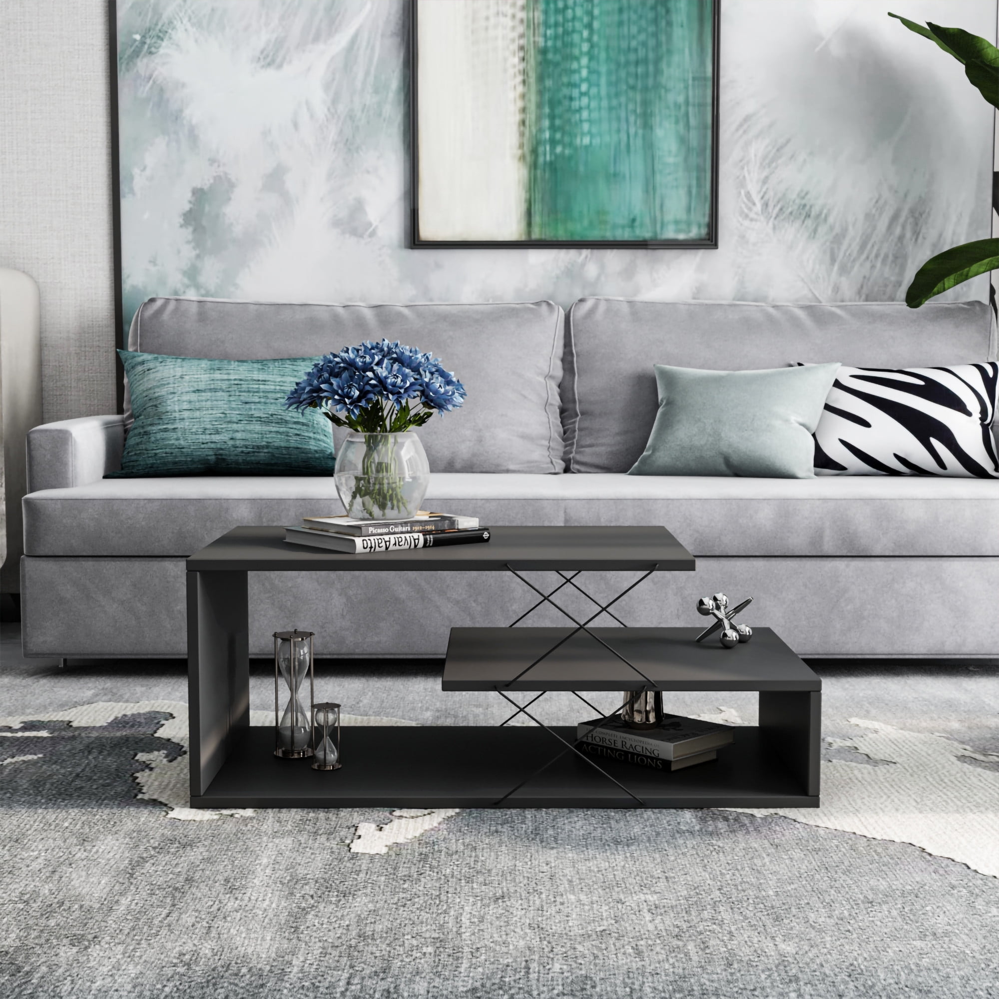 Kalune Design - Cayenne - Anthracite Coffee Table - Walmart.com