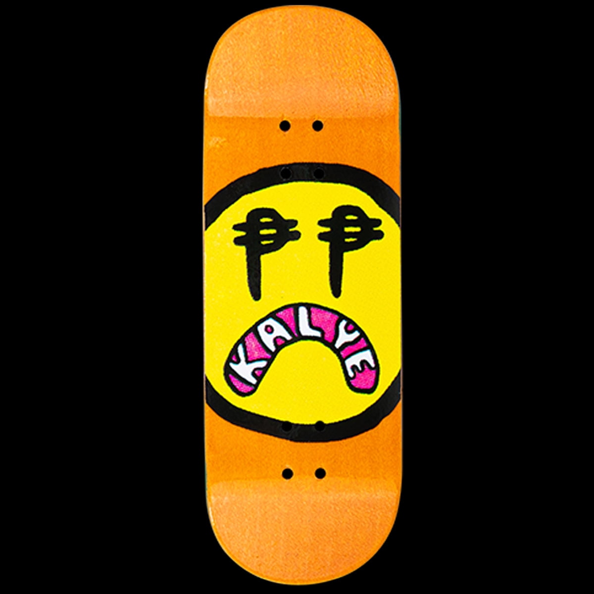 Kalye Decks Kalye Fingerboard Deck - OG Sad Face Orange, Urban - 34mm ...