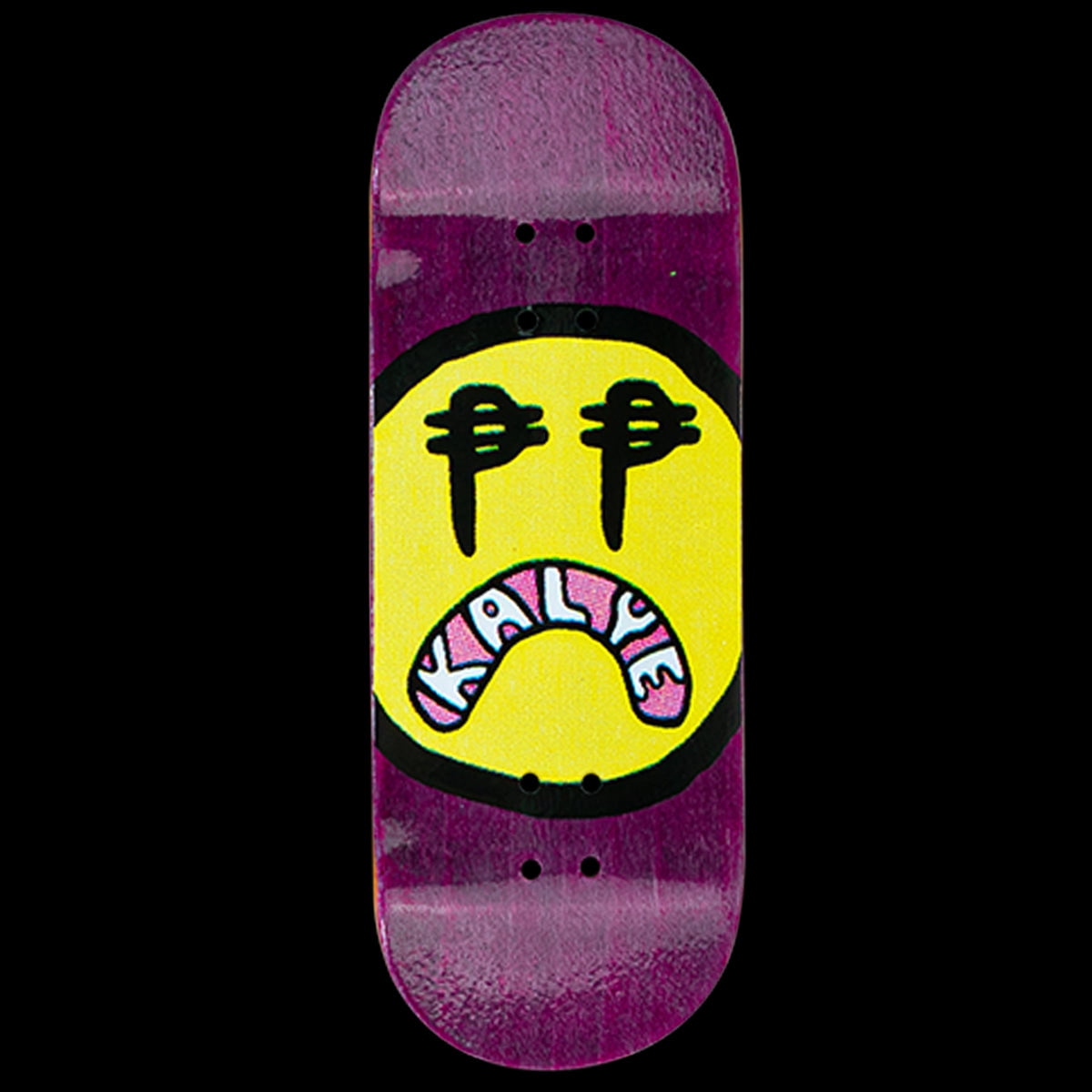 Kalye Decks Kalye Fingerboard Deck - OG Sad Face Purple, Urban - 34mm ...