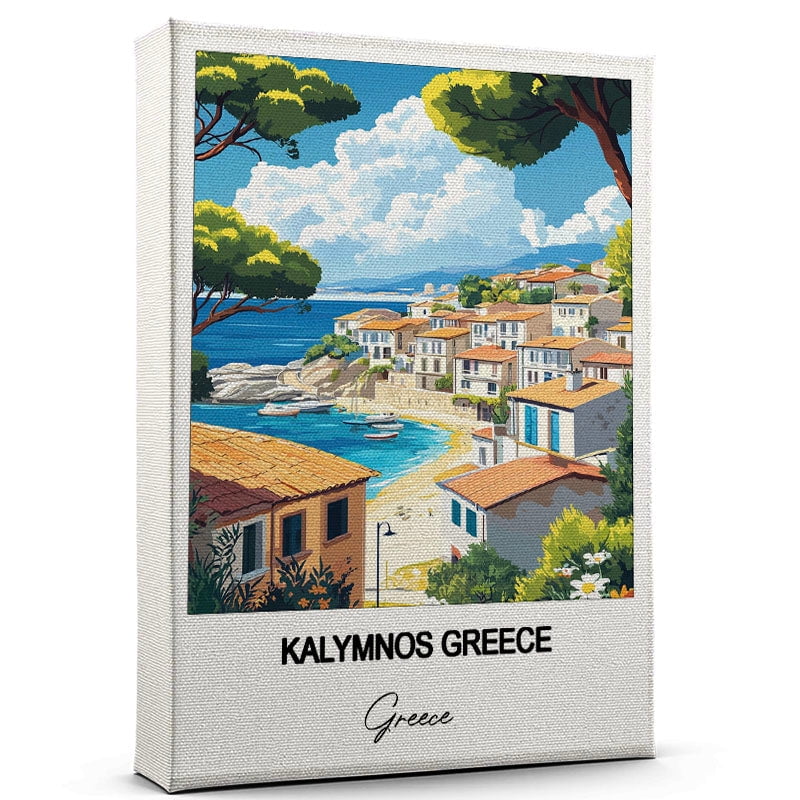 Kalymnos Greece Travel Wall Art – Greece Canvas – Travel Wall Decor ...