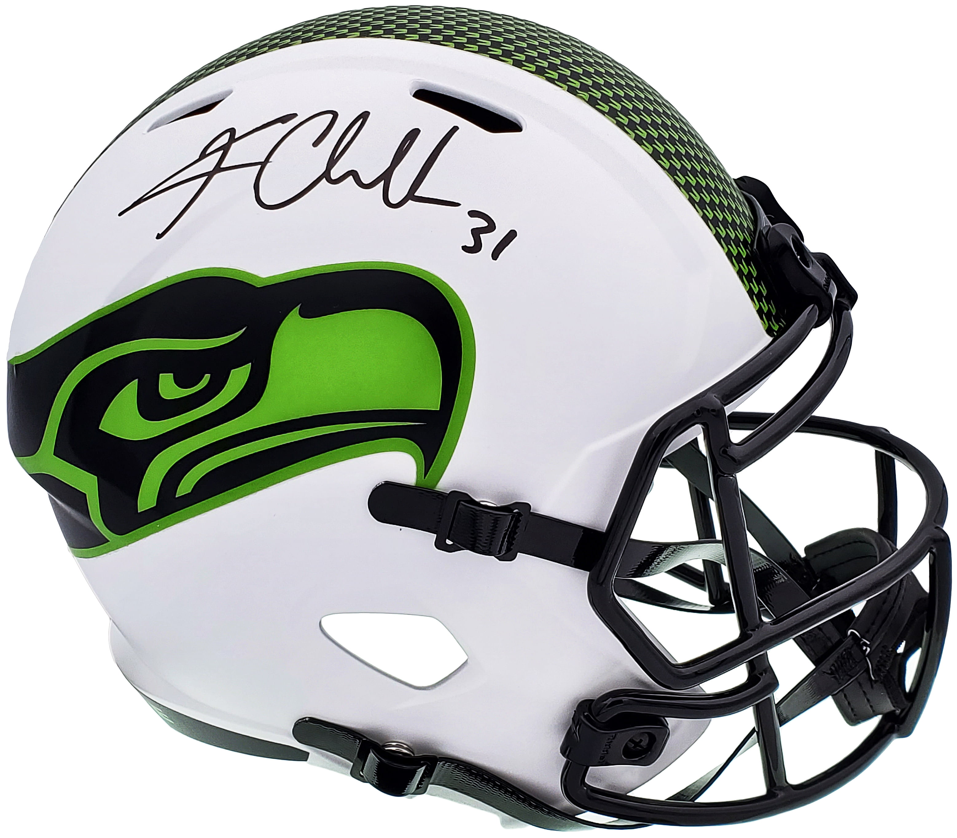 Kam Chancellor Autographed Seattle Seahawks Lunar Eclipse White Full ...