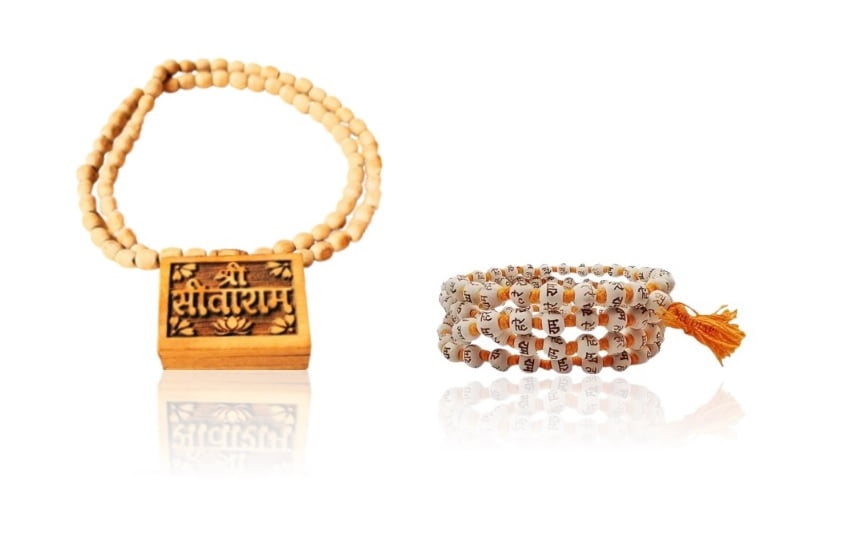 Kamada Combination of Shri Sitaram Bhaktmal box pendant tulsi mala and ...