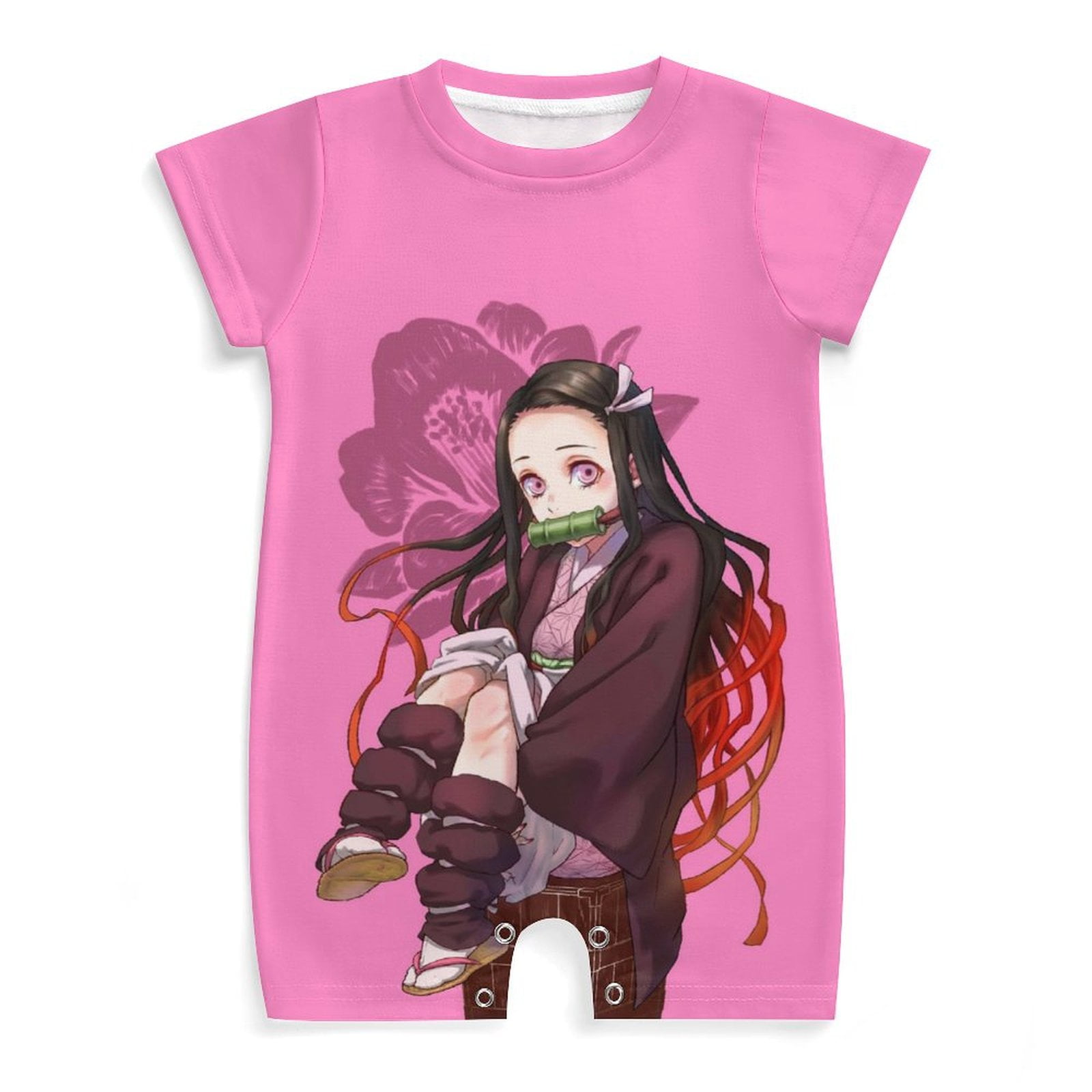 Kamado Nezuko Baby Romper Short Sleeve Bodysuits Soft Rompers Summer ...