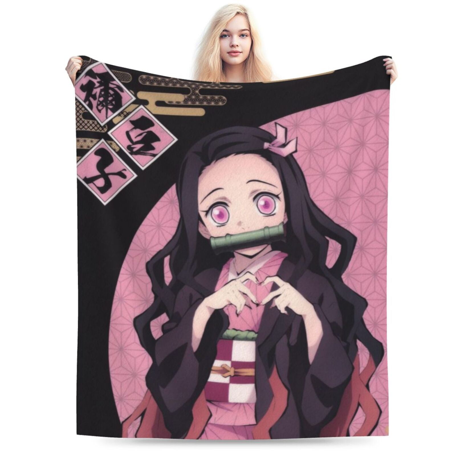 Kamado Nezuko Bed Blanket Air Conditioner Quilt Ultra Soft Flannel ...