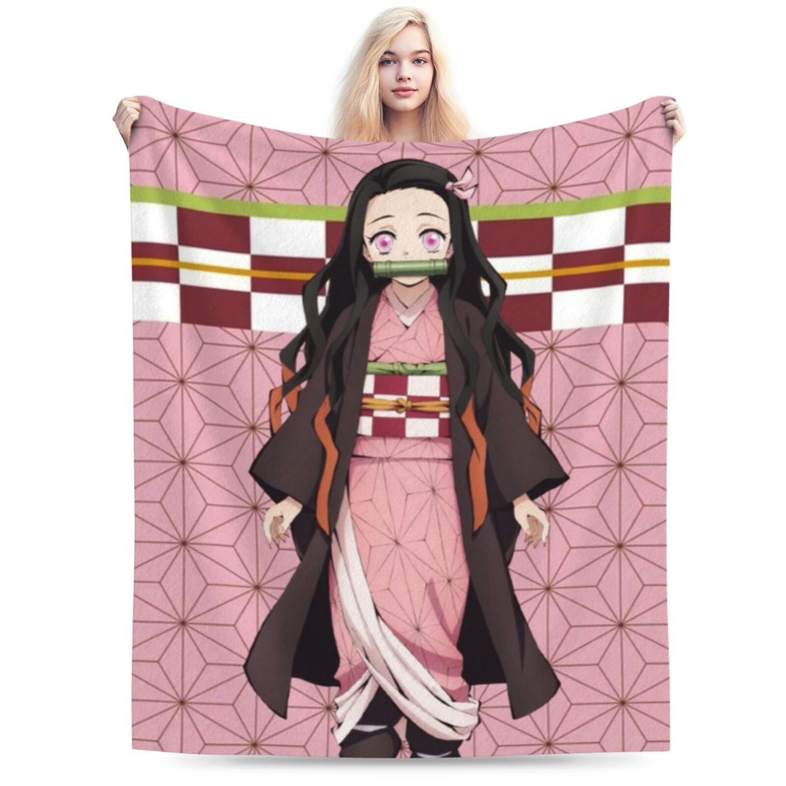 Kamado Nezuko Bed Blanket Air Conditioner Quilt Ultra Soft Flannel ...