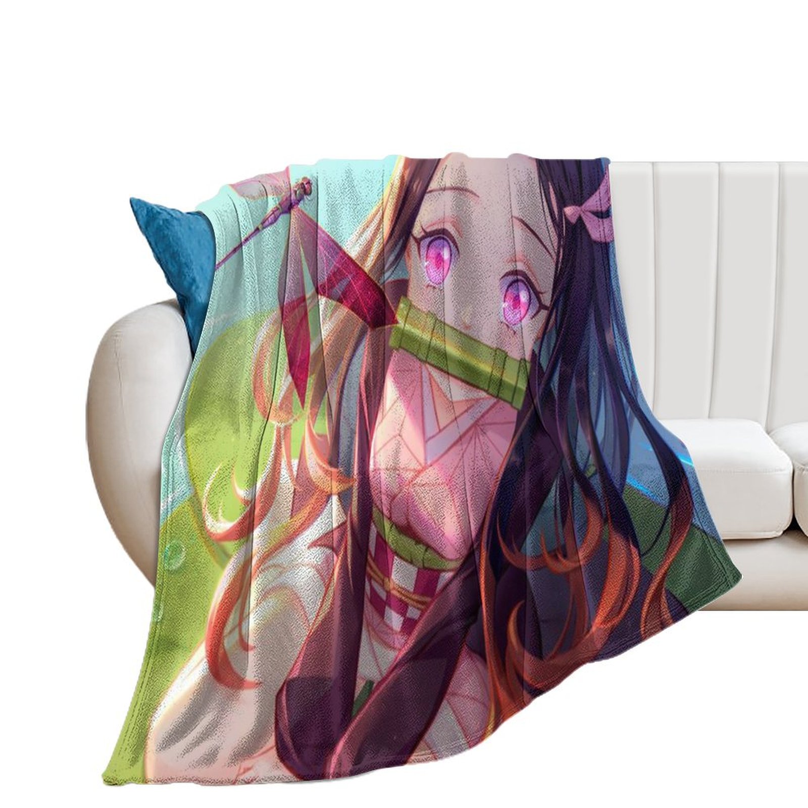 Kamado Nezuko Blankets Ultra Soft Throw Blanket Warm Lap Blanket
