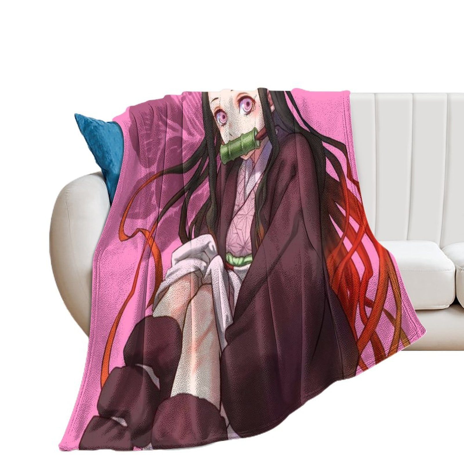 Kamado Nezuko Blankets Ultra Soft Throw Blanket Warm Lap Blanket
