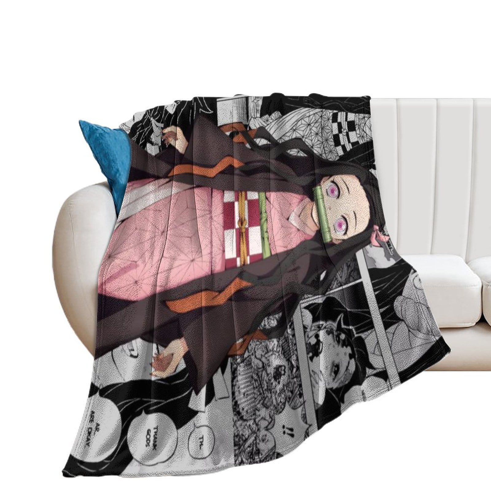 Kamado Nezuko Blankets Ultra Soft Throw Blanket Warm Lap Blanket