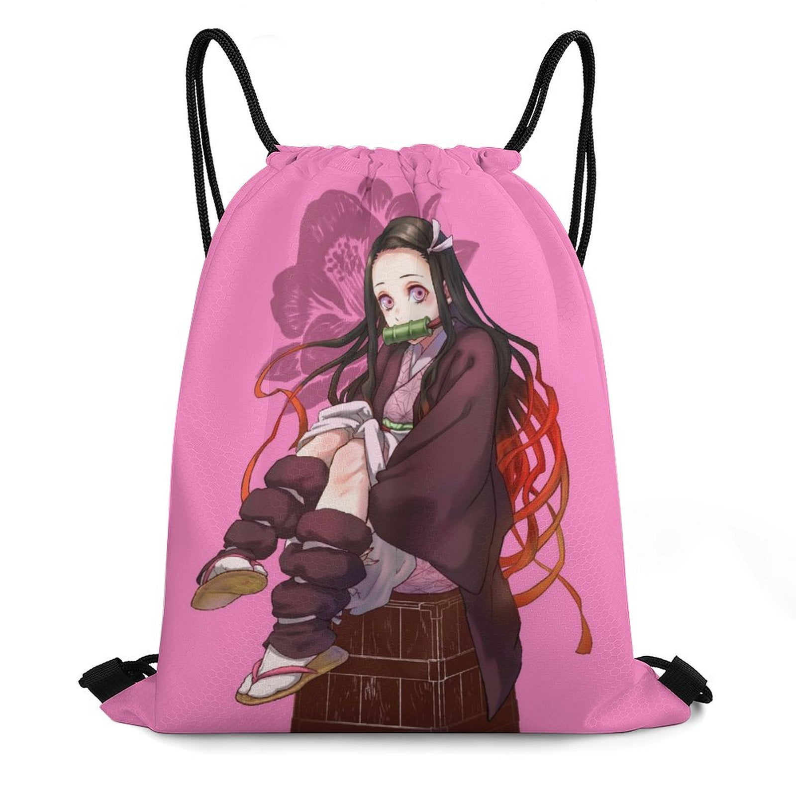 Kamado Nezuko Drawstring Backpacks Gym Athlete Bag Draw String Bags for ...