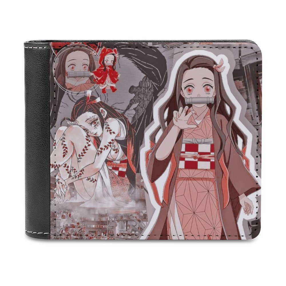 Kamado Nezuko Slim Bifold Wallet Purse Leather Wallets for Men Women ...