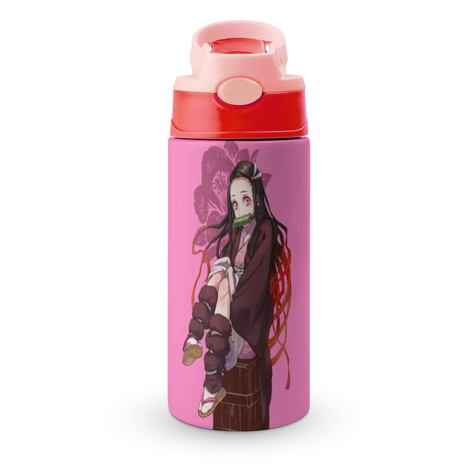 Kamado Nezuko Stainless Steel Water Bottle with Straw Children's Vacuum ...