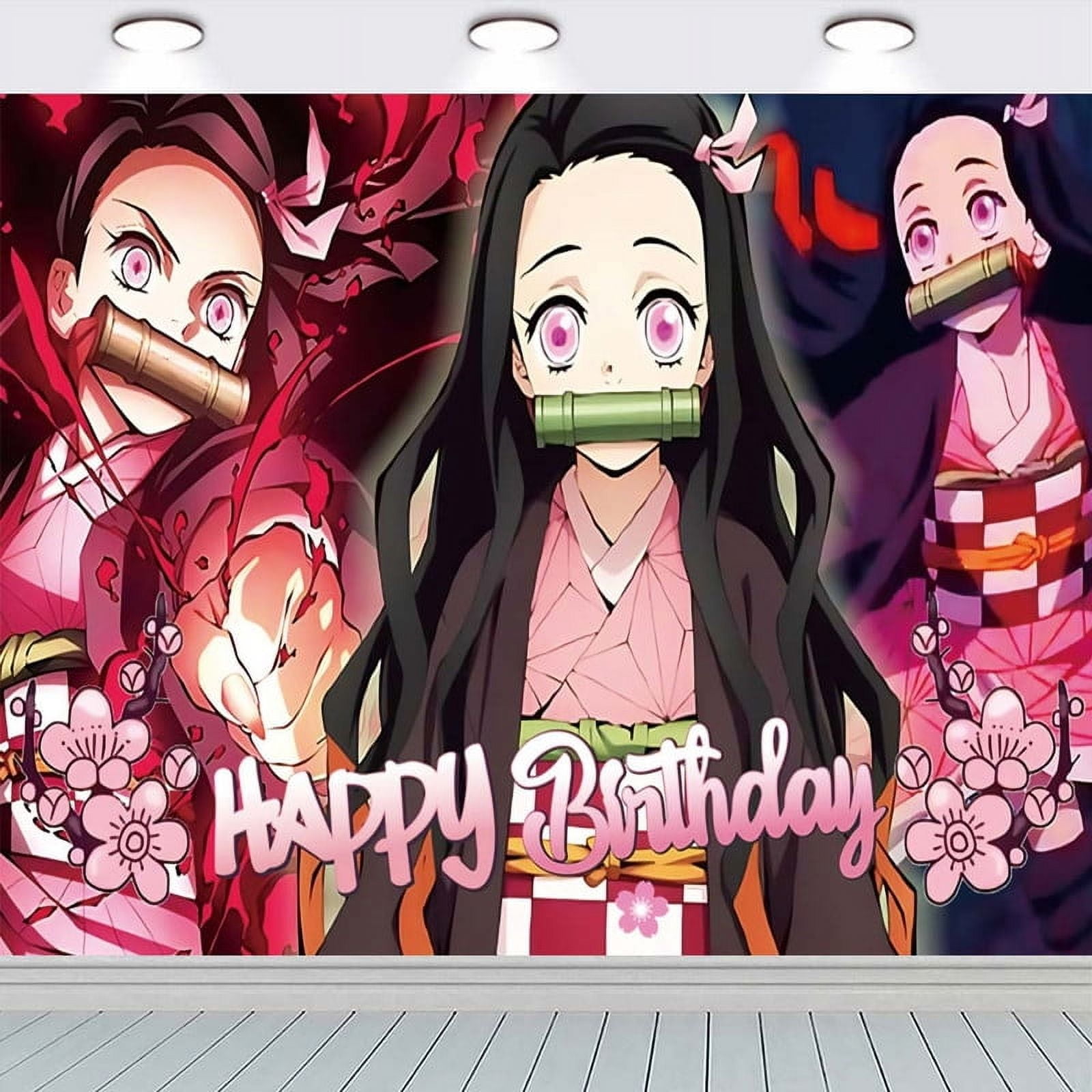Kamado Nezuko Taspestry Post Banner Backdrop Background Party Supplies ...