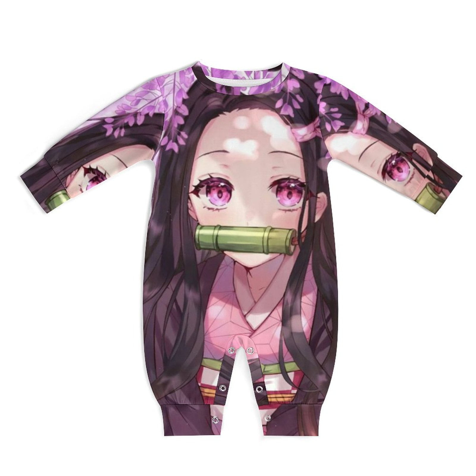 Kamado Nezuko Unisex Baby Boy Girl Rompers Long Sleeve Infant Jumpsuits ...