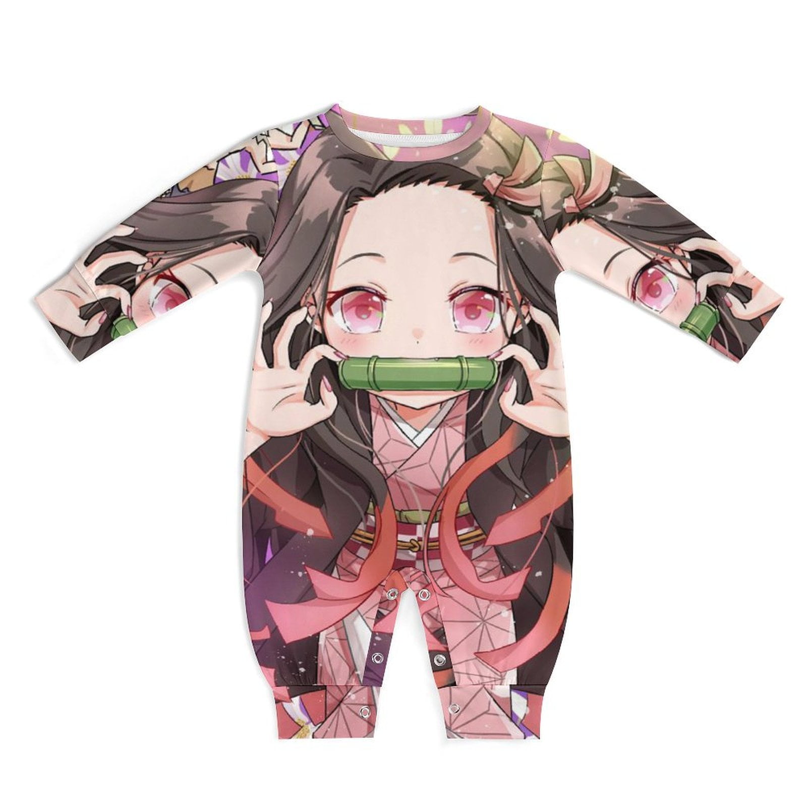 Kamado Nezuko Unisex Baby Boy Girl Rompers Long Sleeve Infant Jumpsuits ...