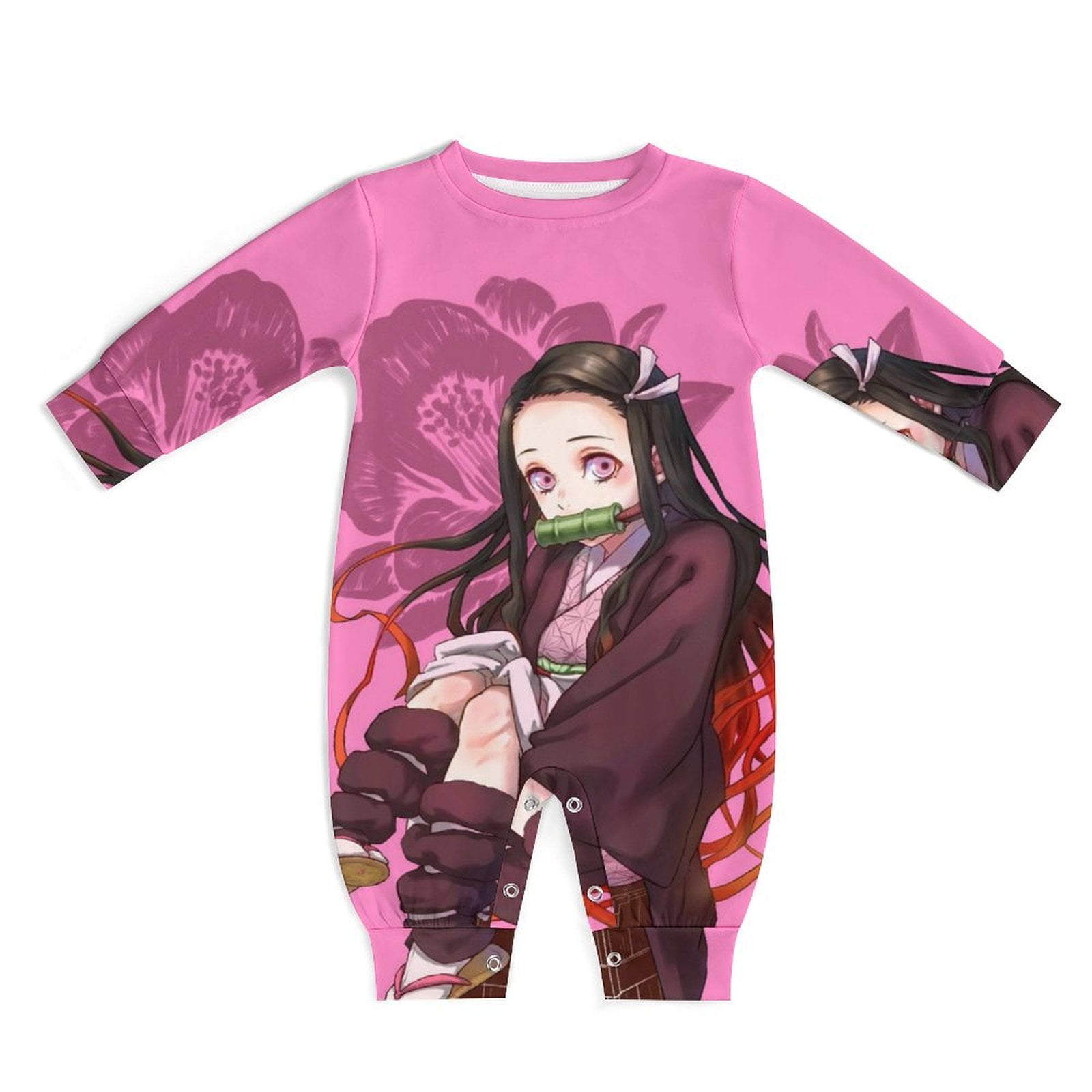 Kamado Nezuko Unisex Baby Boy Girl Rompers Long Sleeve Infant Jumpsuits ...