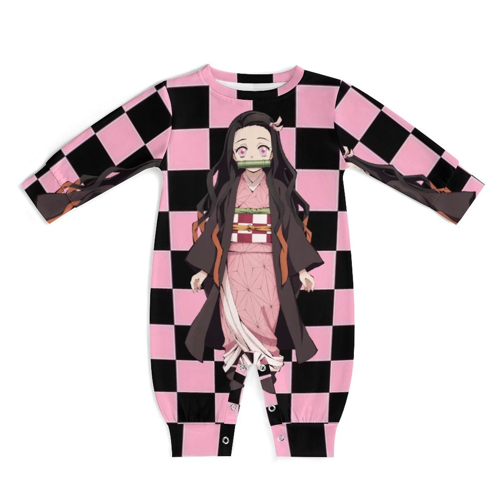 Kamado Nezuko Unisex Baby Boy Girl Rompers Long Sleeve Infant Jumpsuits ...