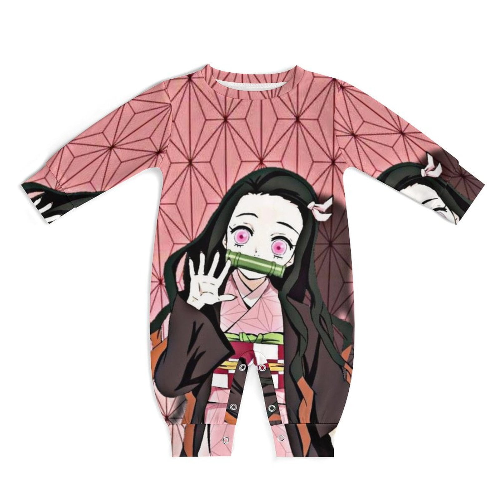 Kamado Nezuko Unisex Baby Boy Girl Rompers Long Sleeve Infant Jumpsuits ...