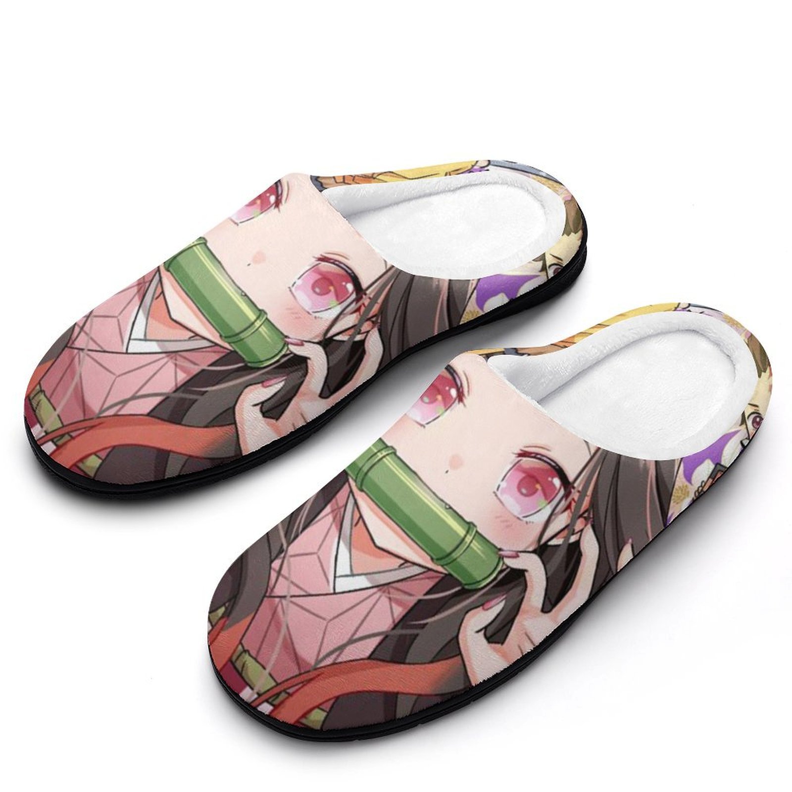 Kamado Nezuko Women's Cotton Home Shoes, Trendy Printed Slippers Thick ...