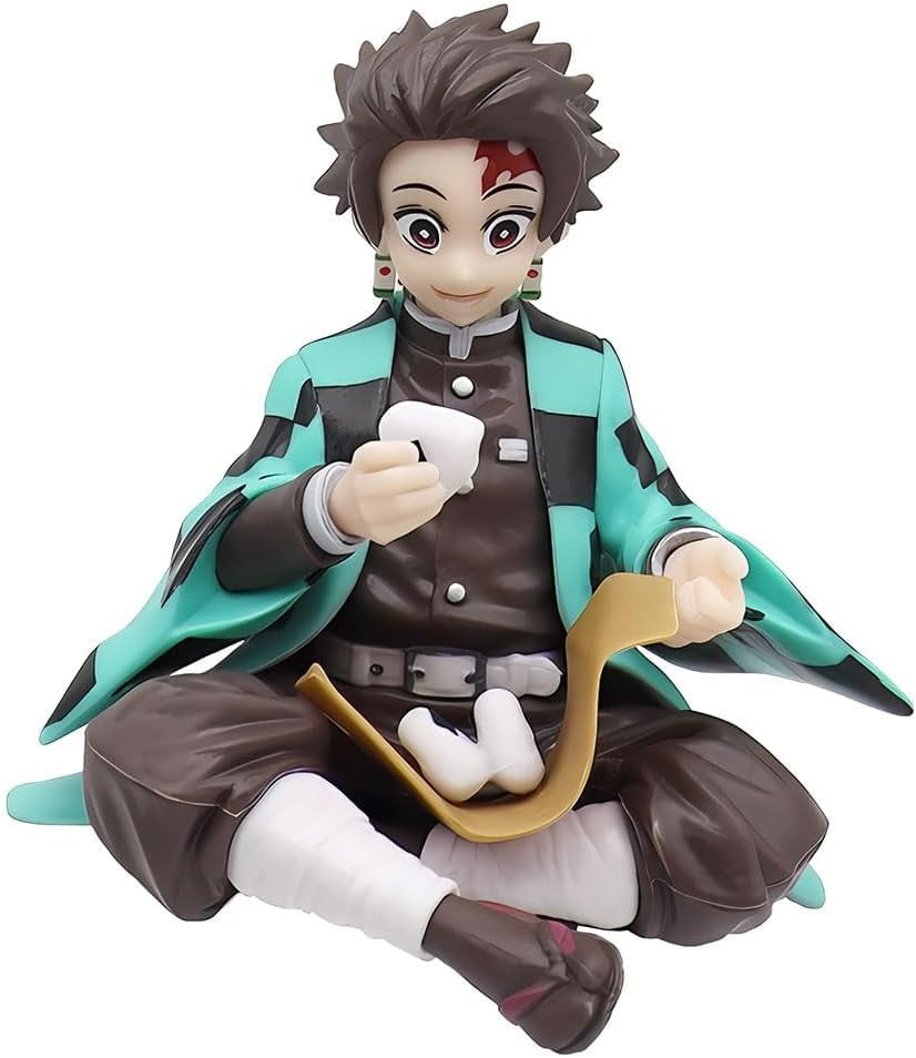 Kamado Tanjirou Action Figure Eating Rice Balls Series Demon Figures ...