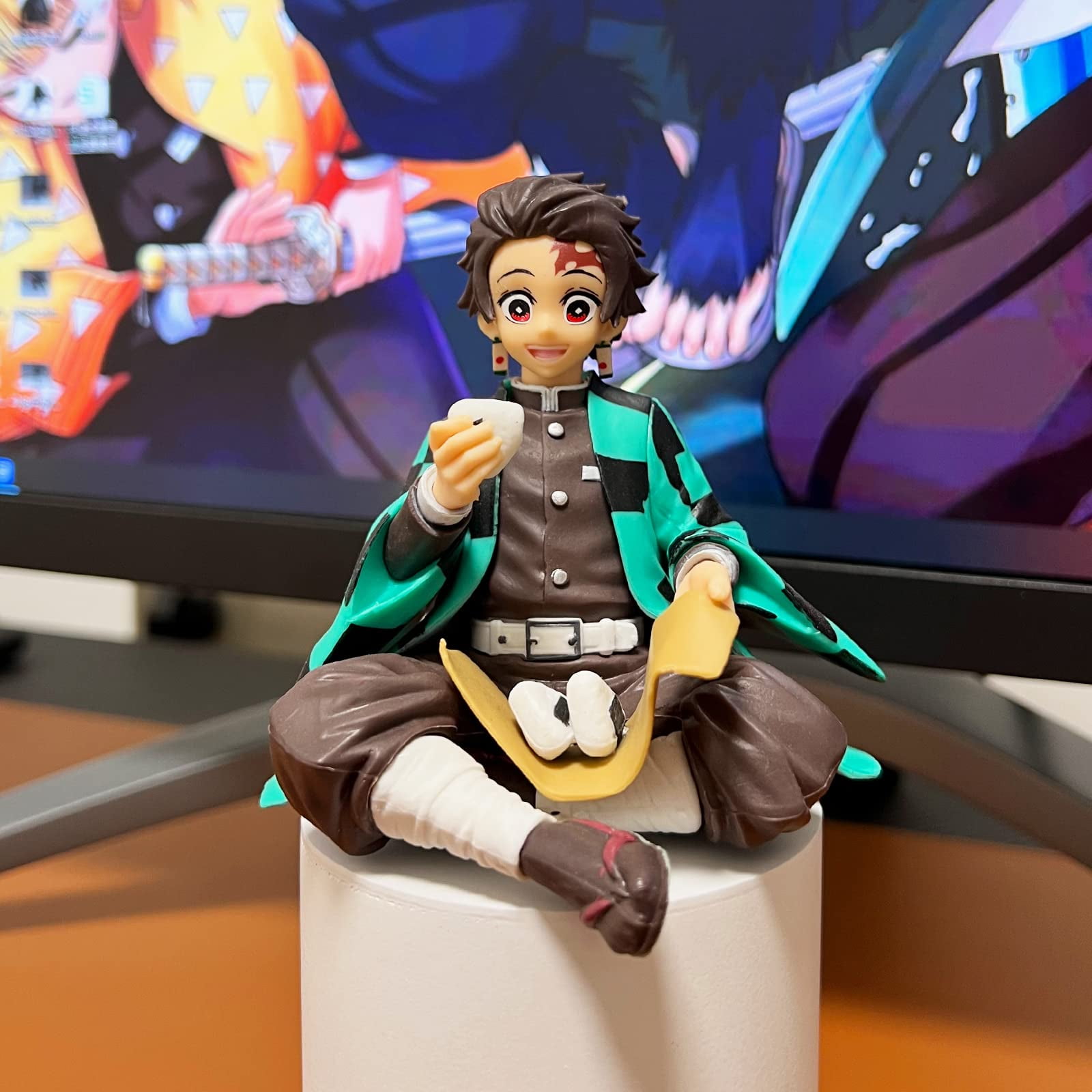 Kamado Tanjirou Ghost Slayer Figure Eat Rice Balls Series Action Figure ...