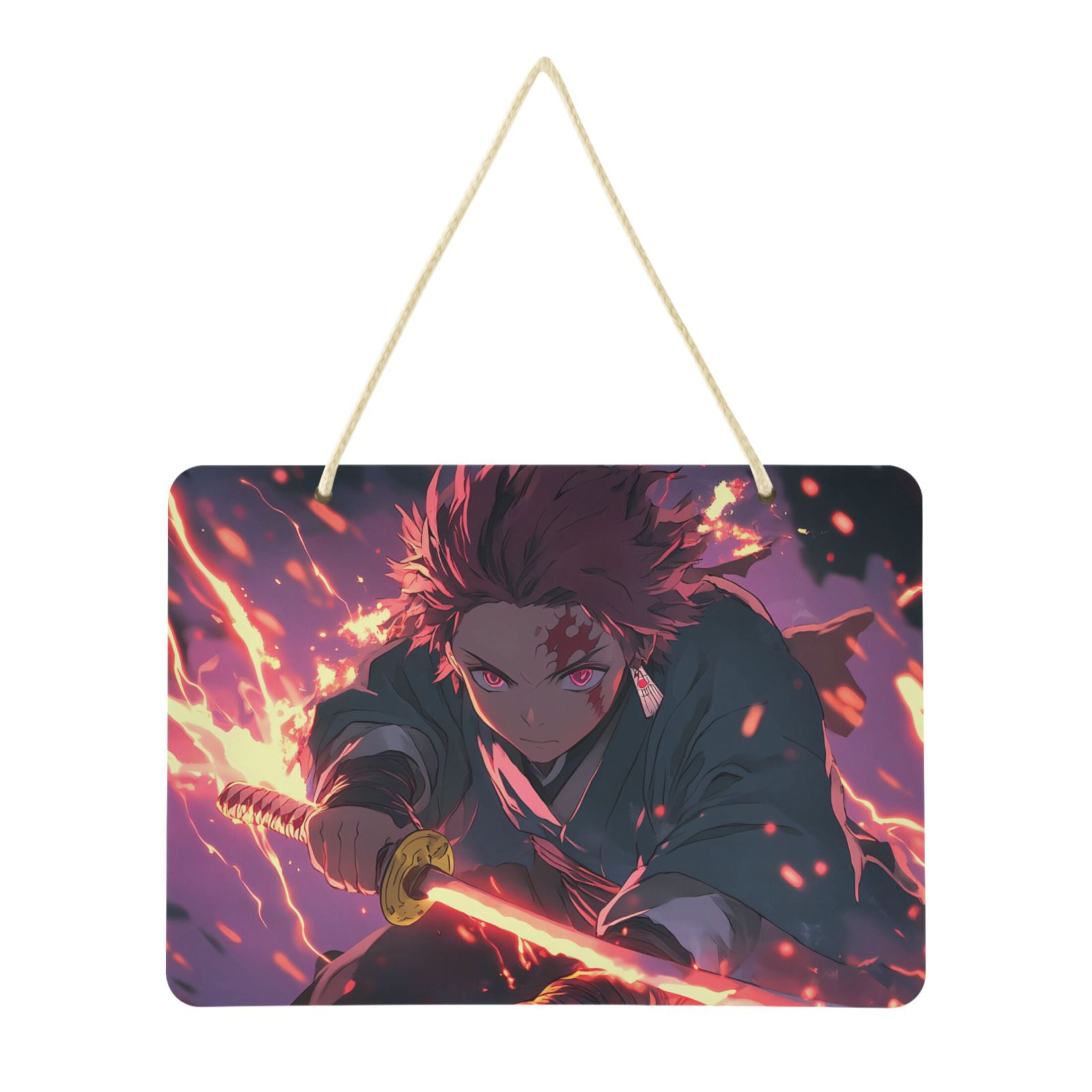 Kamado Tanjirou Waving Sword Welcome Sign Front Door PVC 14x10 inch ...