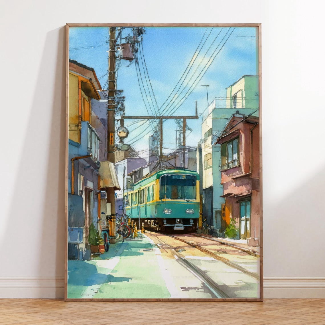 Kamakura Japan Street Tram Japanese Town Travel Wall Art, Stretched ...