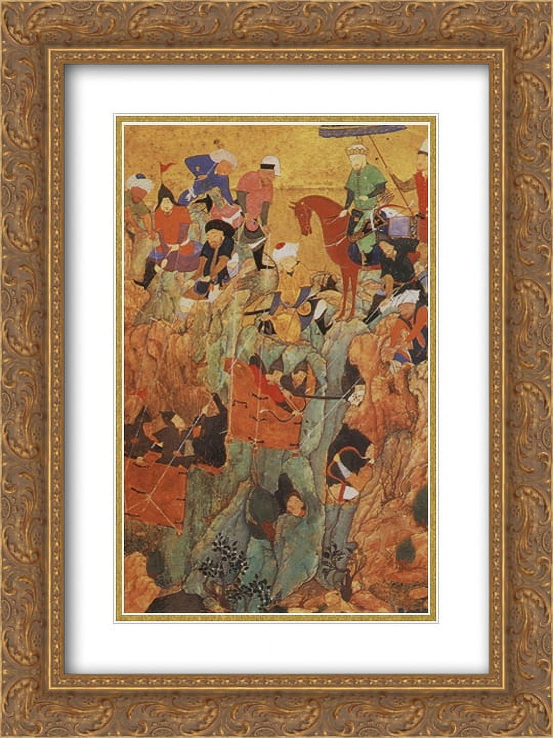 Kamal ud Din Behzad 2x Matted 18x24 Gold Ornate Framed Art Print 'Timur ...