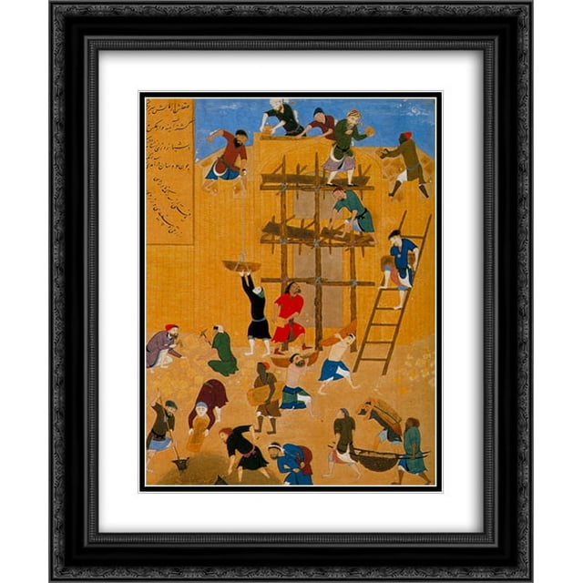 Kamal ud Din Behzad 2x Matted 20x24 Black Ornate Framed Art Print ...