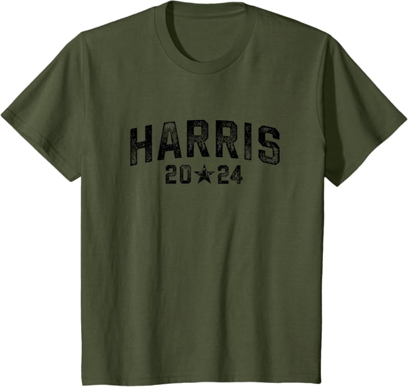 Kamala 2024 Vintage Arched Font Grunge Kamala Harris 2024 T-Shirt ...