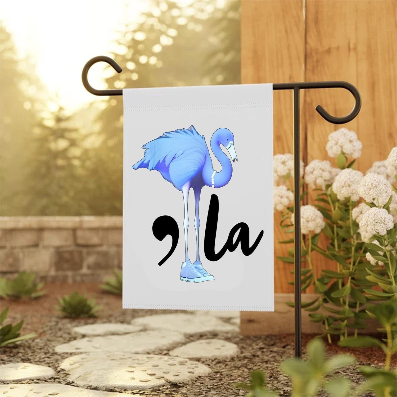 Kamala Blue Flamingo Garden Flag | Bold Political Outdoor Decor | Fun ...