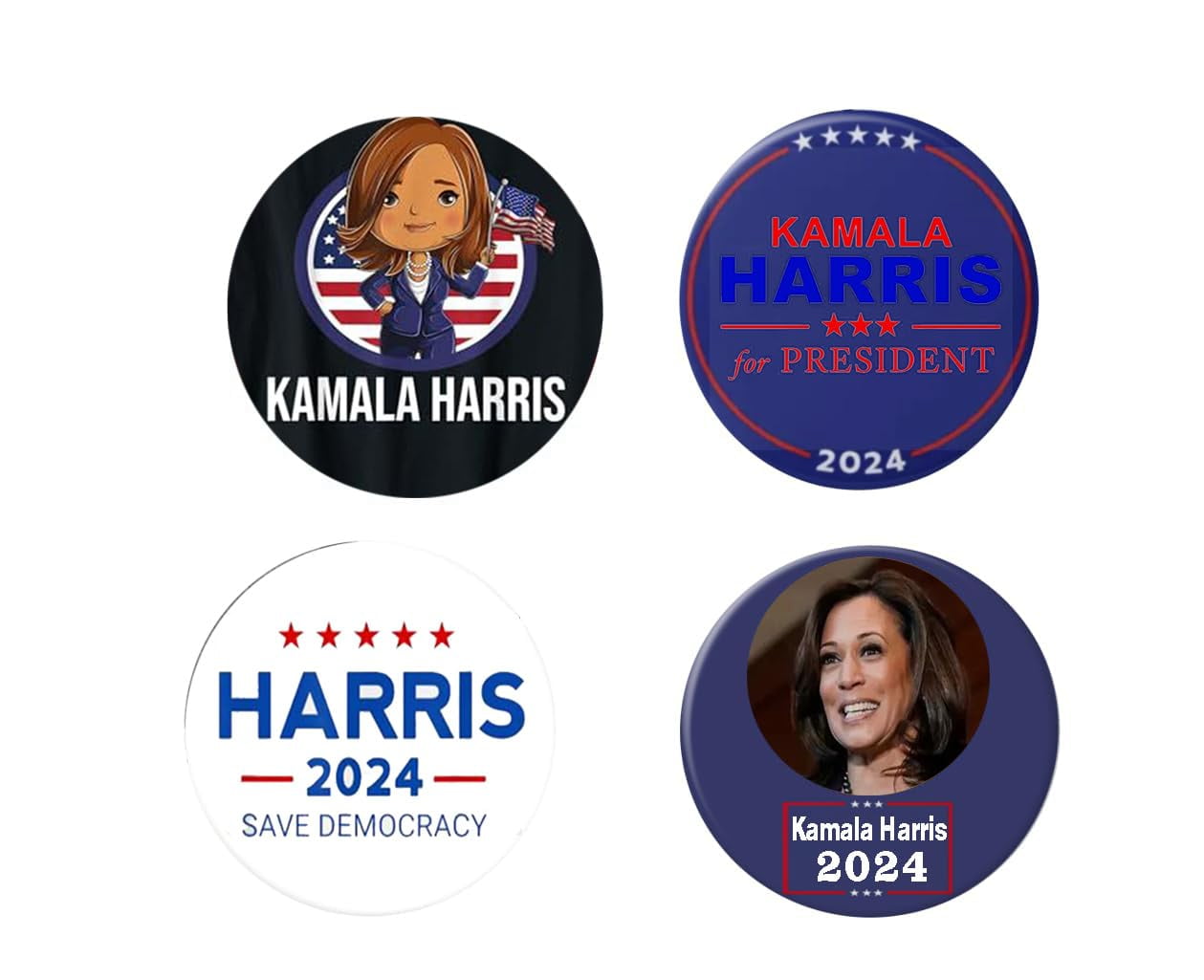 Kamala Devi Harris Presidential Pins 4 Campaign Pins Gifts for ...