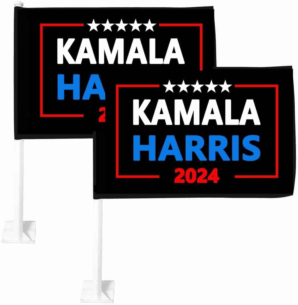 Kamala Ha-rris 2024 President Vote Campaign Car Flags Car Flag Clip On ...