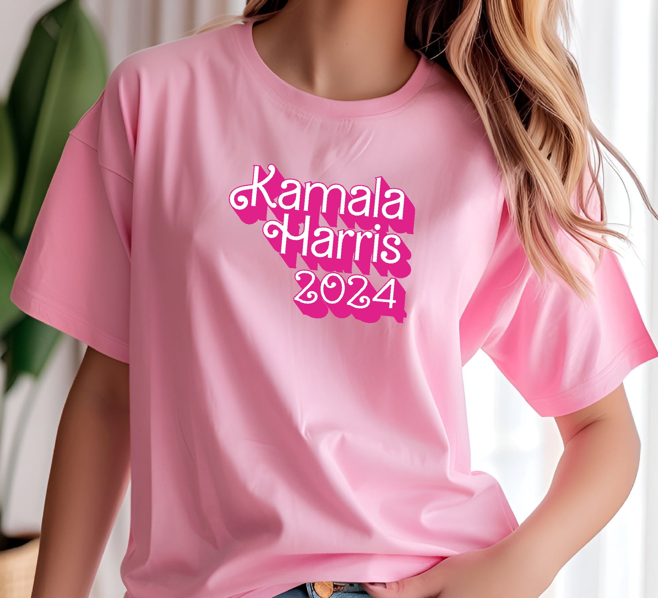 Kamala Harris 2024 Barbie Unisex Adult Cotton Crew Neck T-Shirt ...