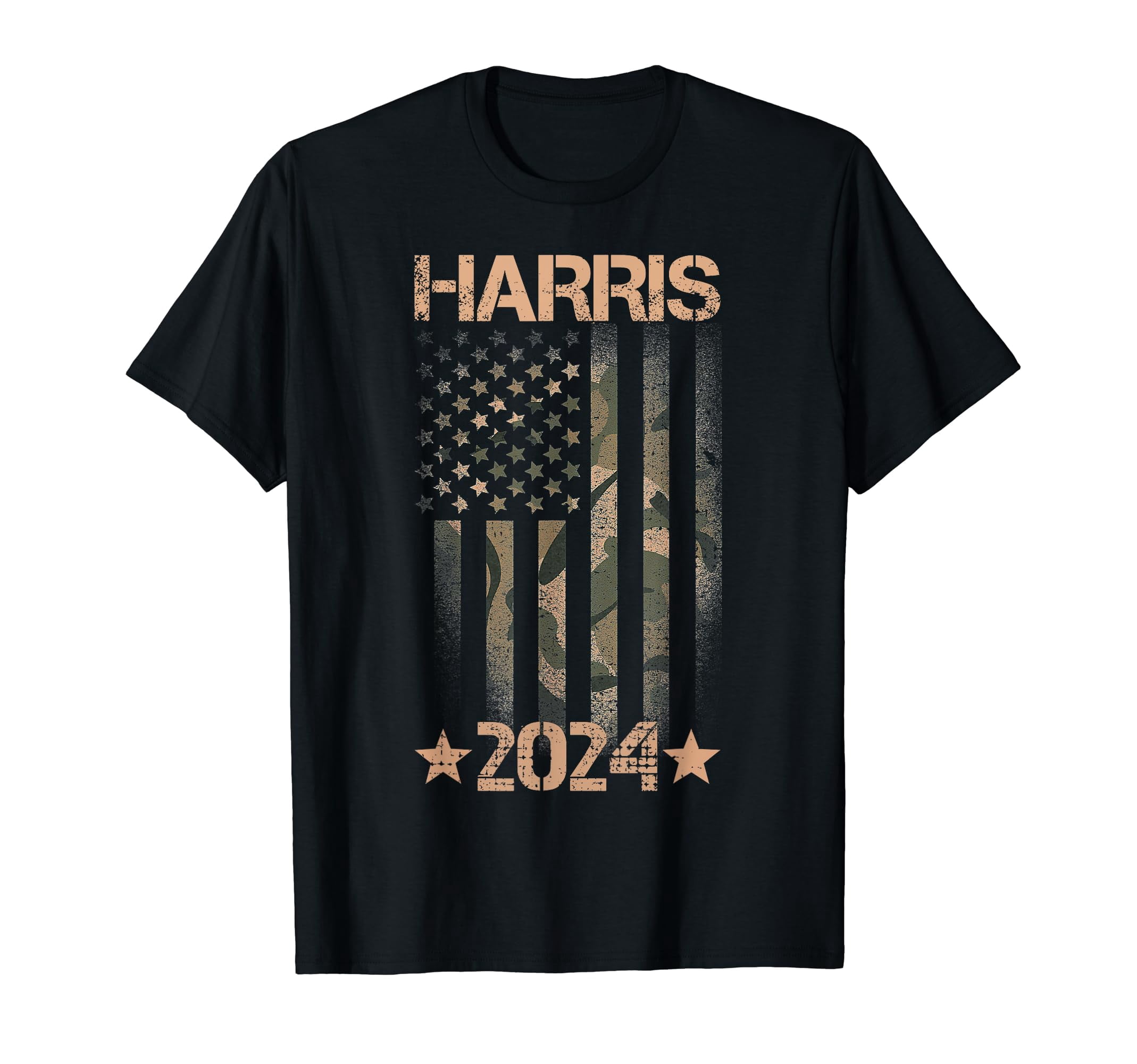 Kamala Harris 2024 Camo American US Flag President Campaign T-Shirt ...