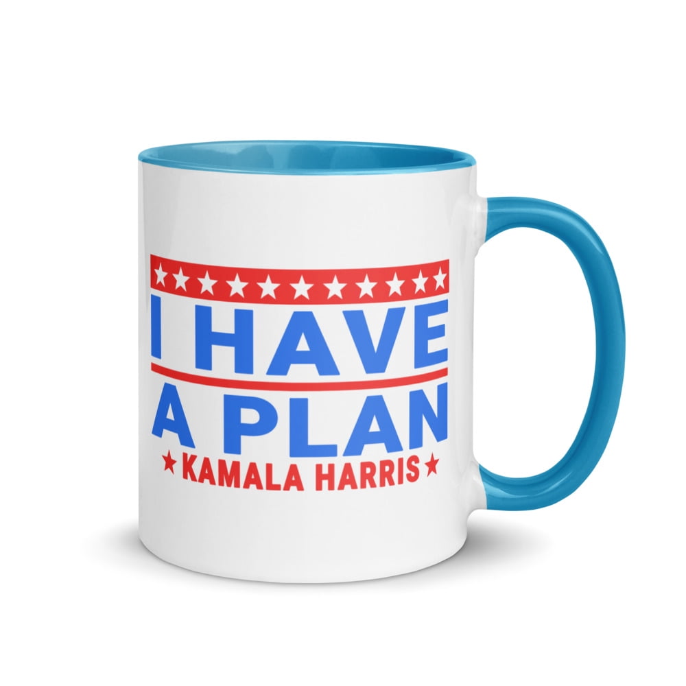 Kamala Harris 2024 Debate Saying Mug with Color Inside, I Have a Plan ...