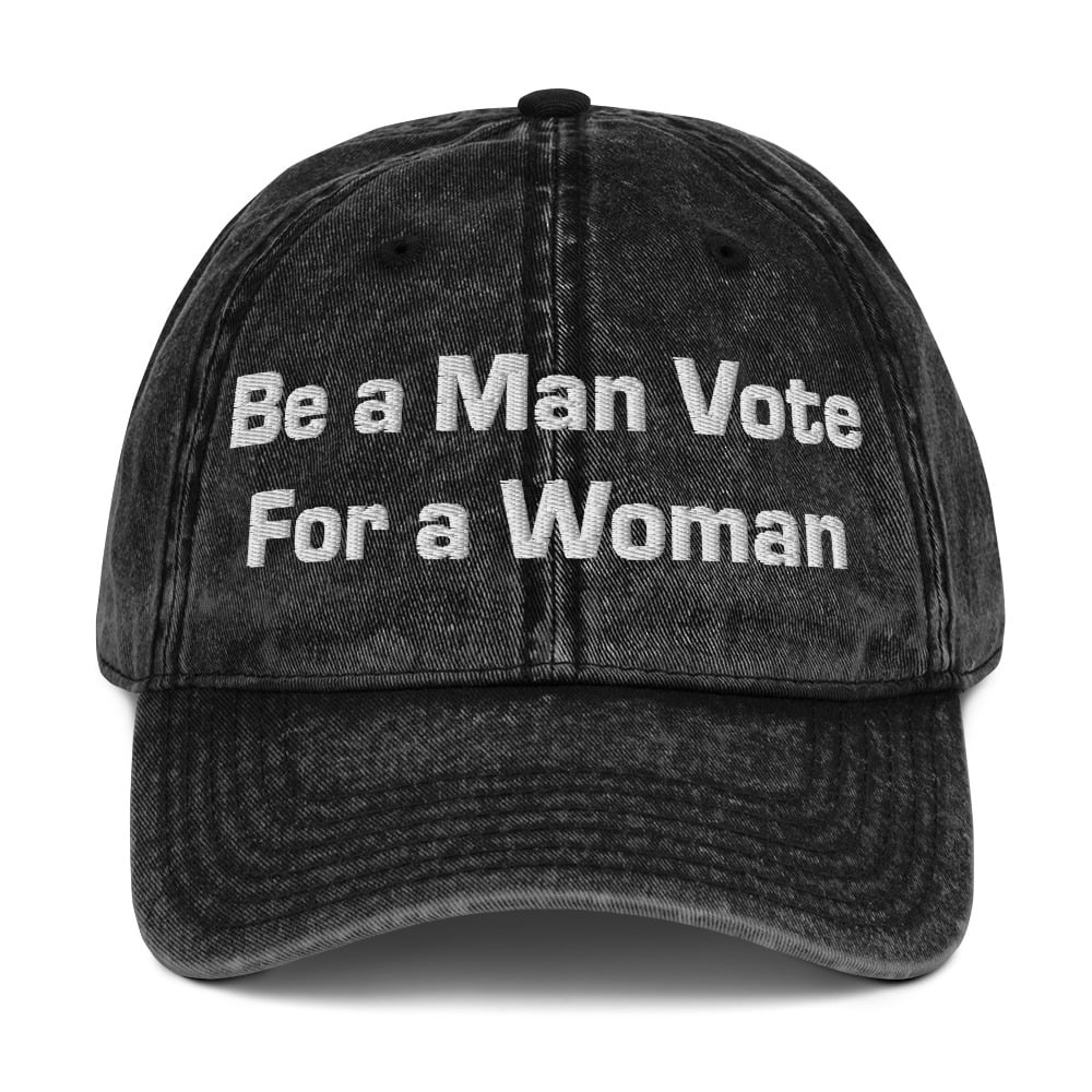 Kamala Harris 2024 Election Embroidered Vintage Cap, Be A Man Vote For ...