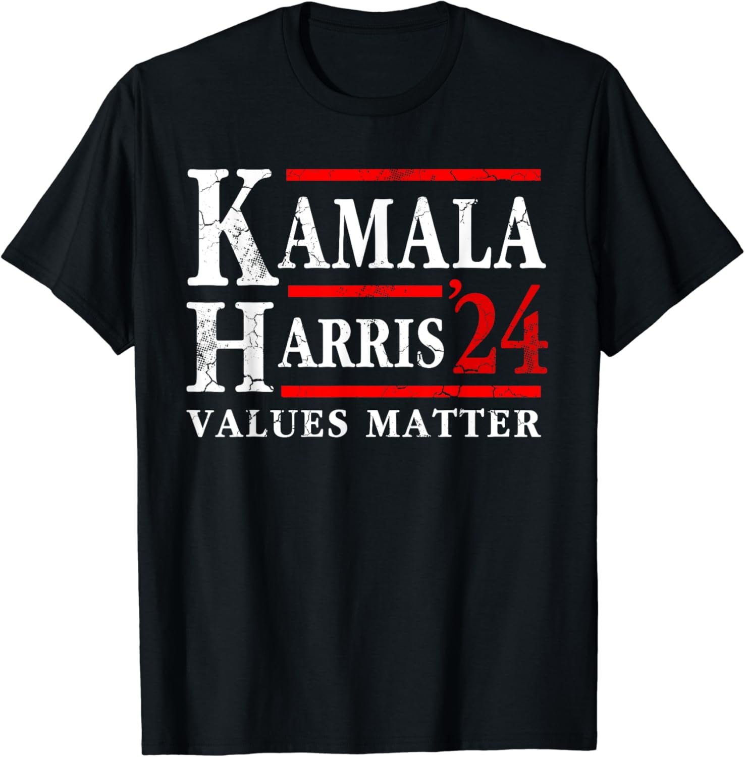 Kamala Harris 2024 Election Values Matter Democrat T-Shirt - Walmart.com